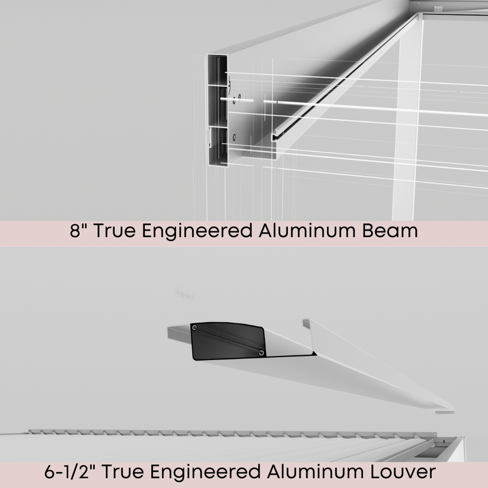 Weatherproof Pergola - Motorized with LED Louver Lighting