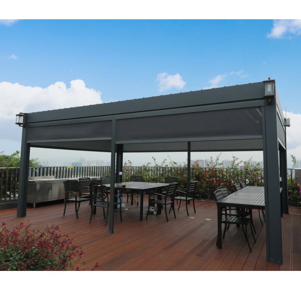Pergola Wind Screens | Retractable Pergola Screen