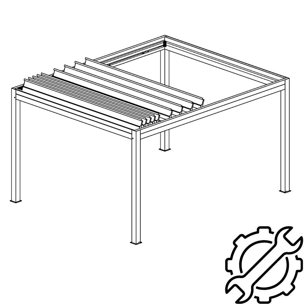 Motorized Wind/Sun Resistant Screen - Grand Retractable Pergola