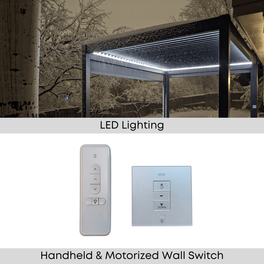 Villa Pergola - Motorized Louver W/ Edge Lighting
